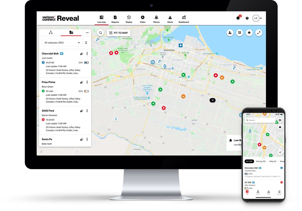 Managing Electric Vehicle Fleet with Reveal | Verizon Connect