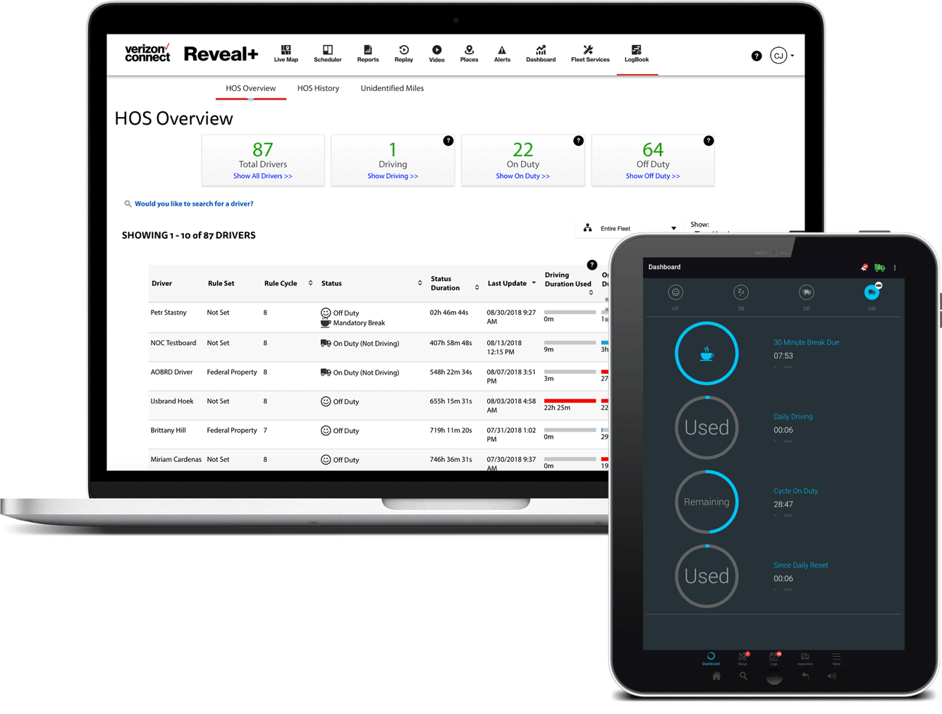 Electronic Logging Device (ELD) Compliance Solutions | Verizon Connect